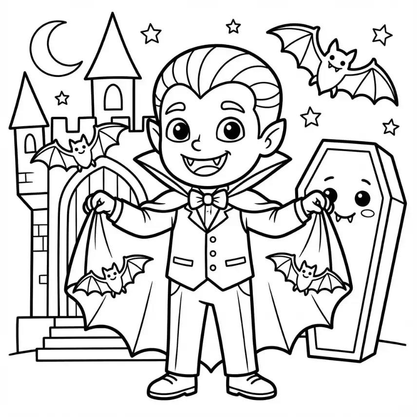Creative Ideas for Vampire Halloween Coloring Fun - Color Flick